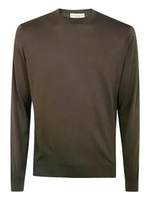 FILIPPO DE LAURENTIIS Filippo De Laurentiis Cotton Crew Neck Sweater Brown