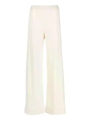 Fabiana Filippi Cream Cashmere Wide-leg Knitted Trousers - White