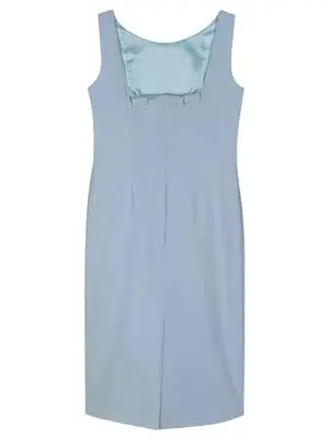 FELY CAMPO Powder Textured Midi Dress With Bow Detail - Blue