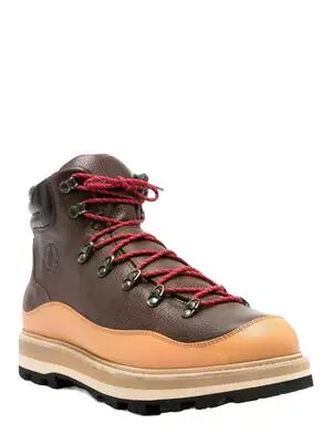 Moncler Peka Trek Leather Hiking Boots - Brown