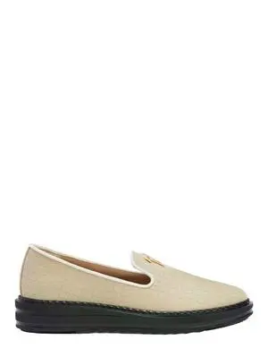 GIUSEPPE ZANOTTI Tim Embossed Crocodile Effect Loafers - Neutrals