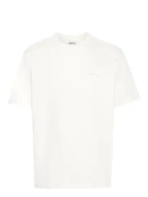 AUTRY Main Logo-patch Cotton T-shirt - White