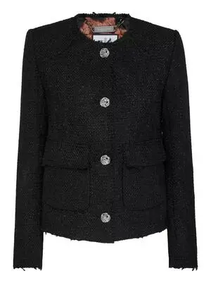 Philipp Plein Tweed Jacket - Black