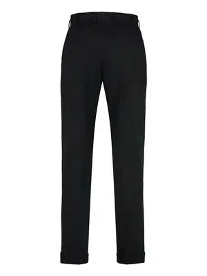 PT TORINO Virgin Wool Trousers - Black