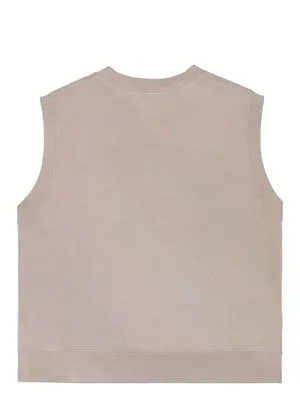 Sporty & Rich Embroidered Cotton Vest - Neutrals
