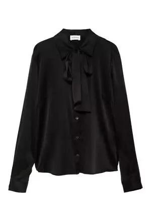 P.a.r.o.s.h Silk Blend Satin Shirt - Black