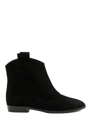 Roberto Festa Suede Cowboy Ankle Boots - Black