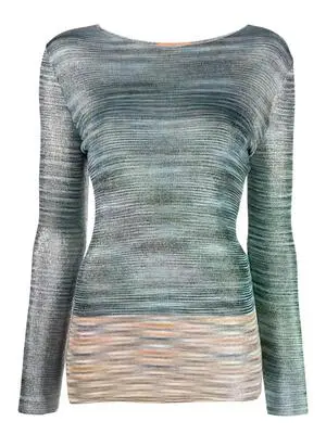Missoni Long Sleeve Knitted Top - Blue
