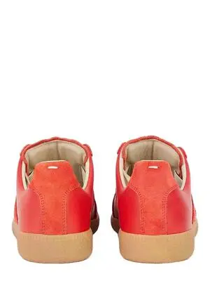 MAISON MARGIELA Replica Leather Sneakers Red