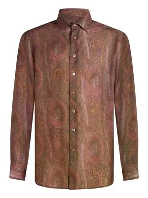 Etro Silk Paisley Shirt - Red