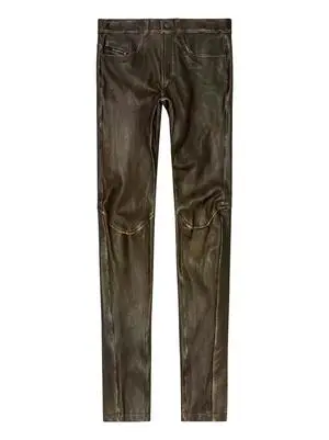 DIESEL® P-nash-leat Leather Pants - Brown