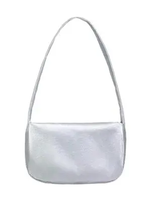 COA NYC Metallic Leather Shoulder Bag - Grey
