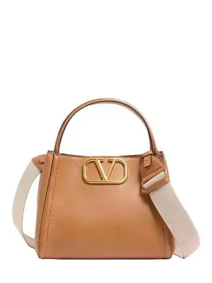 Valentino Garavani Alltime Leather Tote Bag - Brown