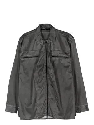 Y/PROJECT Y/Project Logo-Print Zip-Up Overshirt