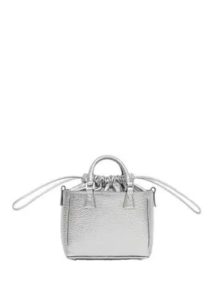 MAISON MARGIELA 5ac Metallic-effect Tote Bag - Silver
