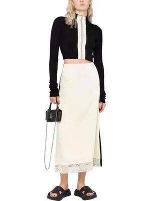 Palm Angels Mock Neck Cropped Jumper - Black