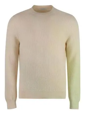 Malo Ribbed Crew Neck Sweater - Neutrals