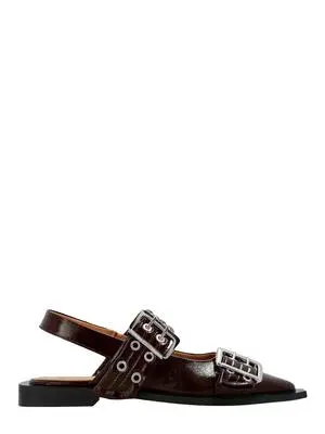 GANNI Buckle Ballerina Shoes