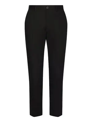 Dolce & Gabbana Mid-rise Tapered Leg Trousers - Black