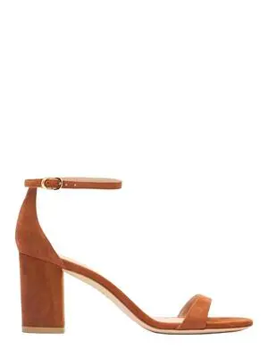 STUART WEITZMAN Heeled Pumps With Ankle Strap - Brown