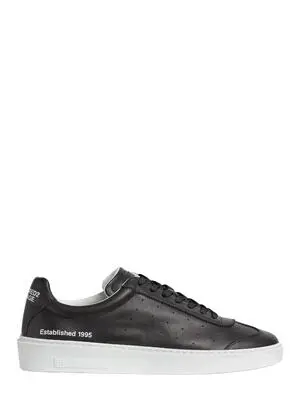 Dsquared2 Leather Lace-up Sneakers - Black