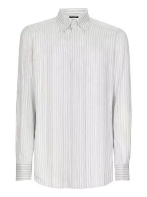 Dolce & Gabbana Striped Long-sleeve Shirt - Grey