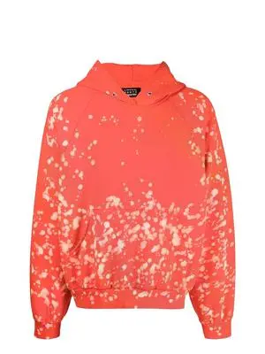 LIBERAL YOUTH MINISTRY Bleach-splash Cotton Hoodie - Red
