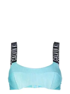 Calvin Klein Ribbed Bralette Bikini Top - Blue