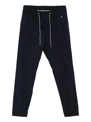 Corneliani Drawstring Straight-leg Trousers - Blue