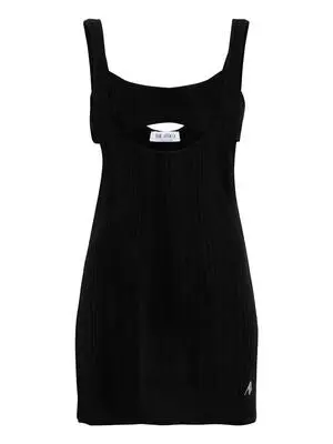 Attico Layered Ribbed Tank Top - Black