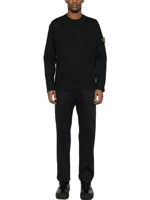 Stone Island Compass Cotton Sweatshirt - Black