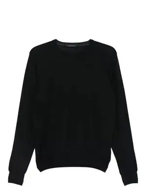 Tagliatore Round Neck Jumper - Black