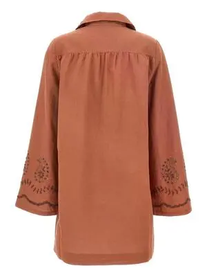 FORTELA Genevieve Mini Dress With Appliqué Detailing - Red