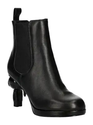 Karl Lagerfeld Leather Chelsea Boots - Black