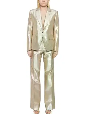 TOM FORD Tailored Metallic Trousers - Neutrals