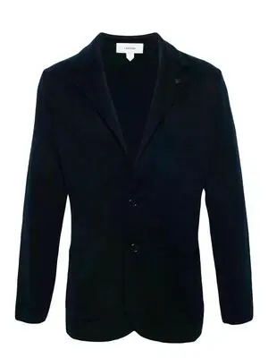 LARDINI Single-breasted Cotton Blazer - Blue