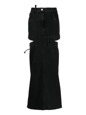 ATTICO The Attico Midi Denim Skirt