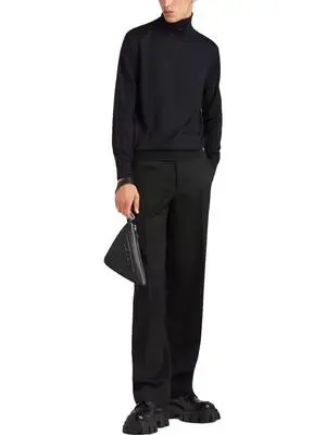 Prada Wool Roll Neck Jumper - Blue