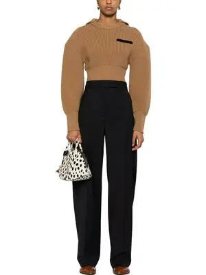 Sportmax Ampezzo Virgin Wool Trousers - Blue