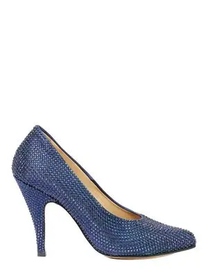 MAISON MARGIELA Maison Margiela Tab Tabi 110mm Rhinestone-Embellished Pumps Blue