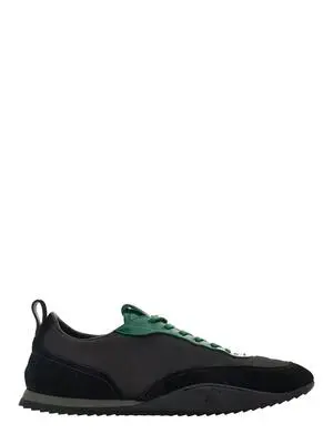 SALVATORE FERRAGAMO Leather-Trim Lace-Up Sneakers