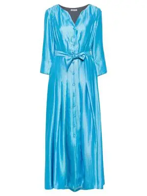 BARUNI Cosmos Belted Maxi Dress - Blue