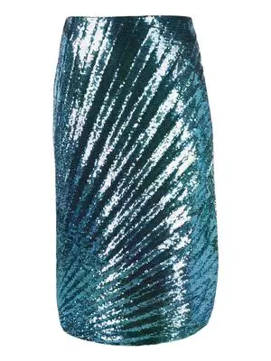 Marco De Vincenzo Sequined Skirt - Blue