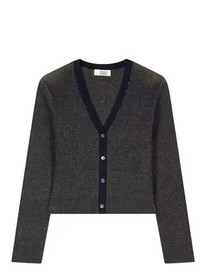 STUDIO TOMBOY Mélange V-neck Cardigan - Blue