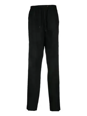 Versace Side Stripe Straight-leg Trousers - Black