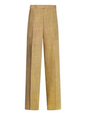 Etro Slub-effect Tailored Trousers - Neutrals