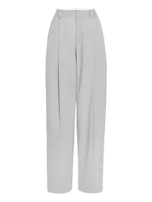JACQUEMUS Jacquemus Le Curzio Wide Leg Trousers In Light Grey Stretch Jersey