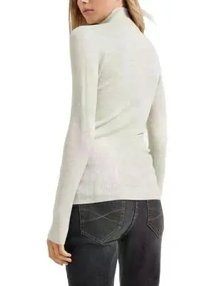 Brunello Cucinelli Brunello Cucinelli Monili Chain Half-Zip Jumper Neutrals