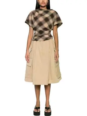 Moschino Cotton Cargo Skirt - Neutrals