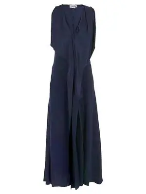 Victoria Beckham Draped Midi Dress - Blue
